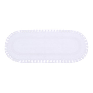 Hampton Crochet Collection Reversible Bath Rug, Machine Wash, 21"x54 ...