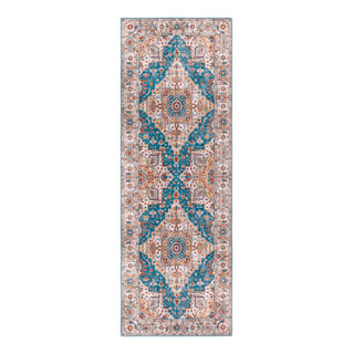 Iris Traditional Area Rug, 2'6"x7'6" - Mediterranean - Hall And Stair ...