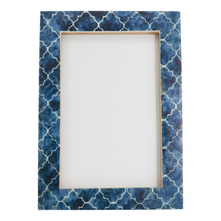 Moroccan Mosaic Bone Photo Frame, 4"x6" - Mediterranean - Picture ...