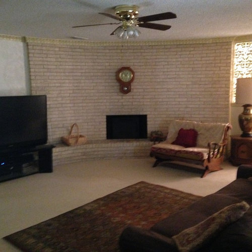 What am I going to do with this huge curved fireplace wall?