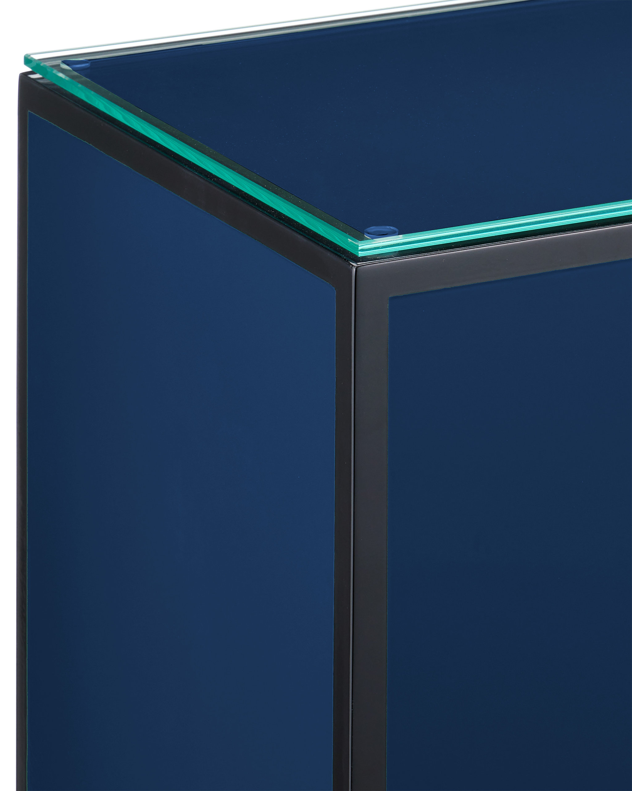 Navy Lacquer Side Table - Contemporary - Side Tables And End Tables ...