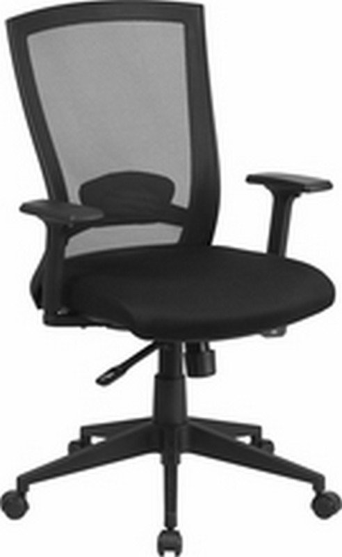 Black Mesh Executive Swivel Ergonomic Office Chair, Back Angle ...