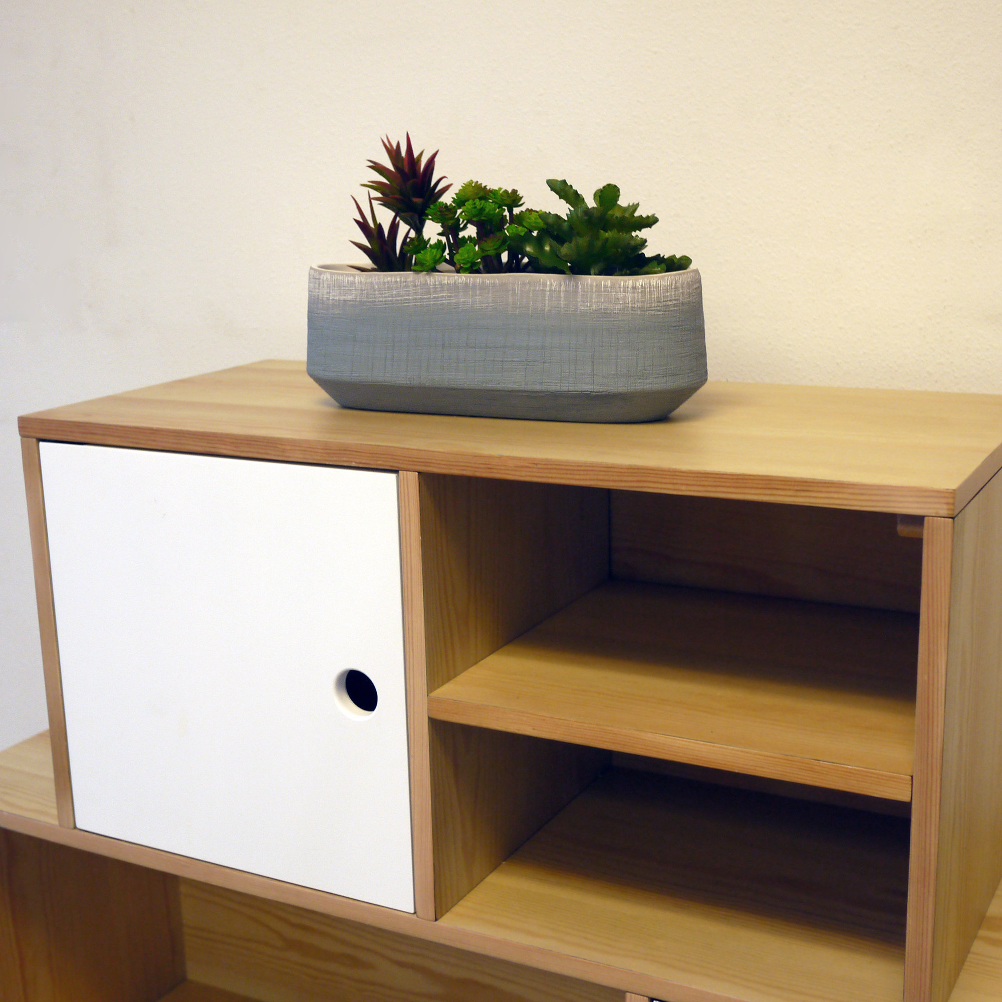 Blue Two Toned Ombre Ceramic 7" Planter - Contemporary - Indoor Pots ...