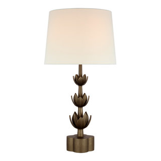 Alberto Large Triple Table Lamp With Linen Shade - Contemporary - Table ...