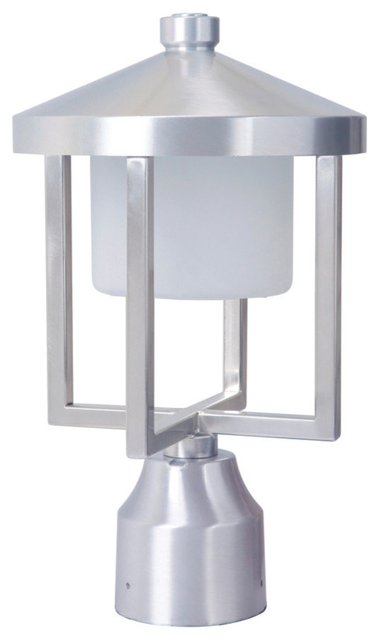 Craftmade Outdoor Alta Medium LED Post Mount, Satin Aluminum ...