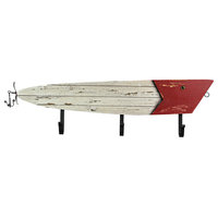 27" Wood & Metal Fishing Lure Coat Hook Rack - Hanger Organizer, 26.5 ...