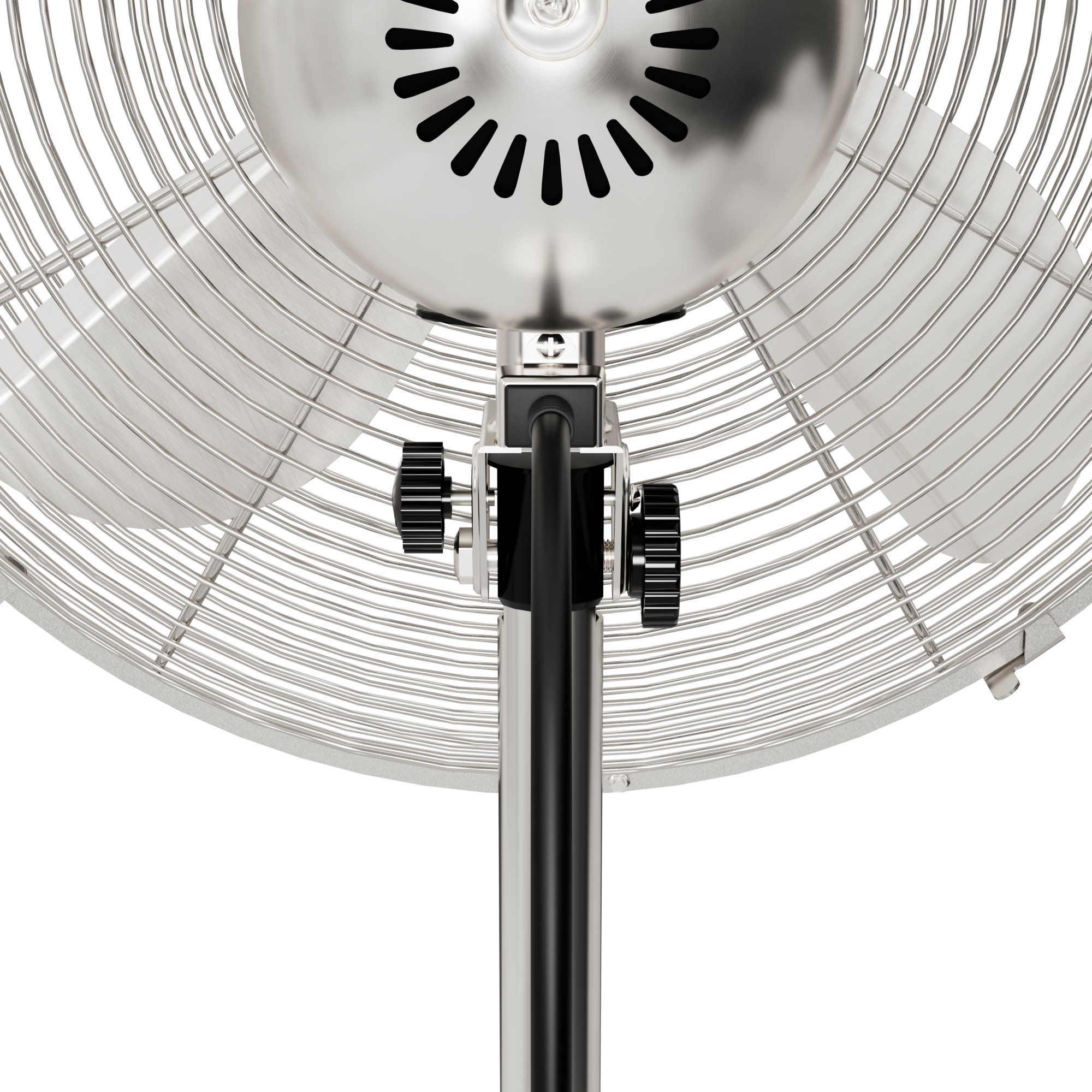 Hunter Classic Brushed Nickel 4-Blade Oscillating 3-speed Standing Fan ...