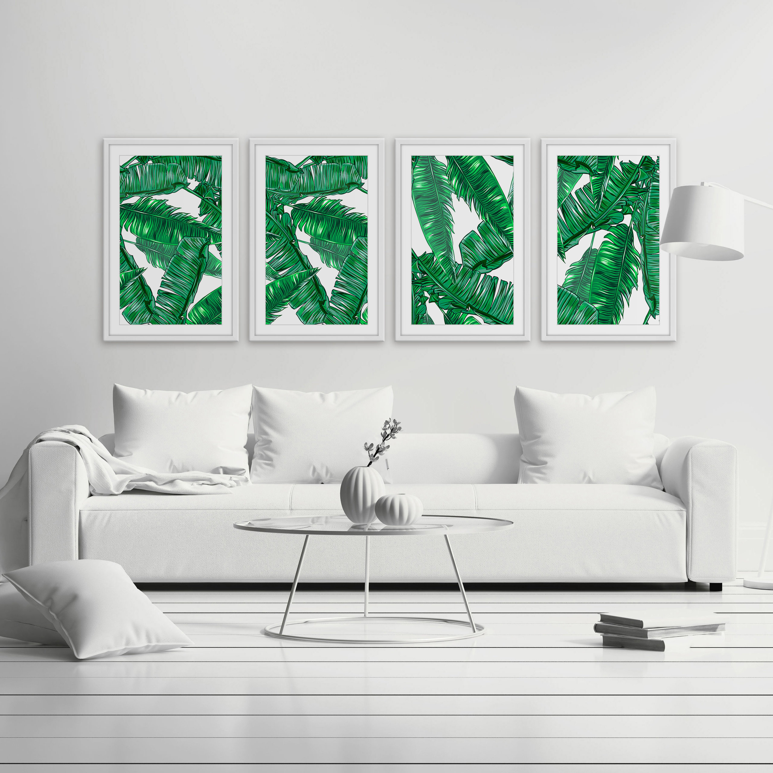 Pensacola Quadriptych, 120x45 - Tropical - Prints And Posters - by ...