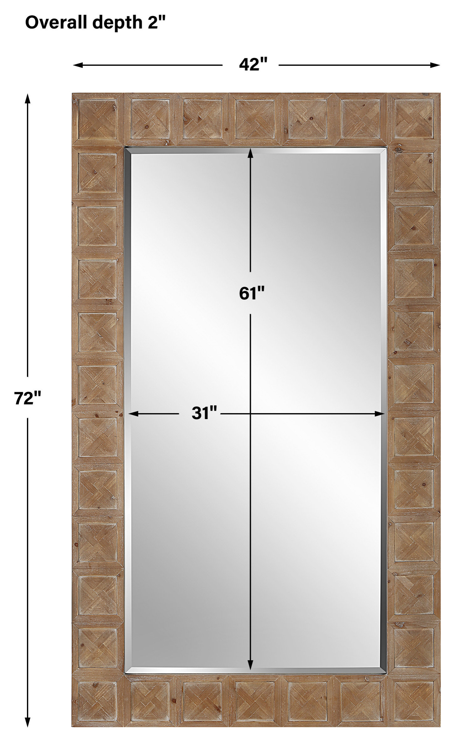 Ranahan Rustic Farmhouse Mirror - Farmhouse - Wall Mirrors - by Ownax ...