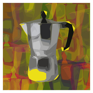 Moka Pot Pop Art, 55x55 Rolled - Contemporary - Prints And Posters - by ...