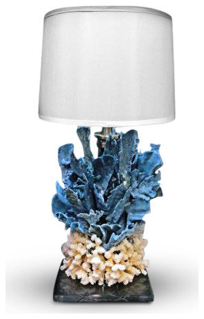 Blue Coral Lamp - Beach Style - Table Lamps - by Philmore USA, Inc. | Houzz