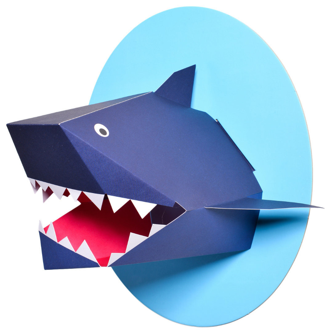 Nursery Works Oceanography Xander the Shark Paper Bust - Beach Style ...
