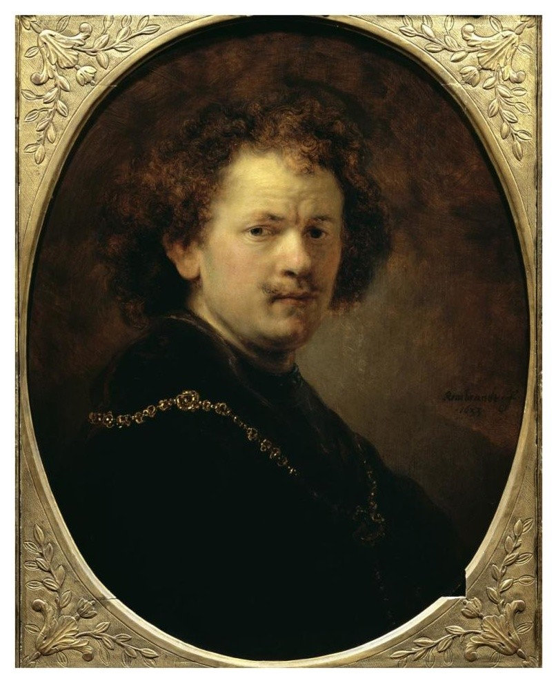 "Self Portrait Bareheaded" Digital Paper Print by Rembrandt Van Rijn ...