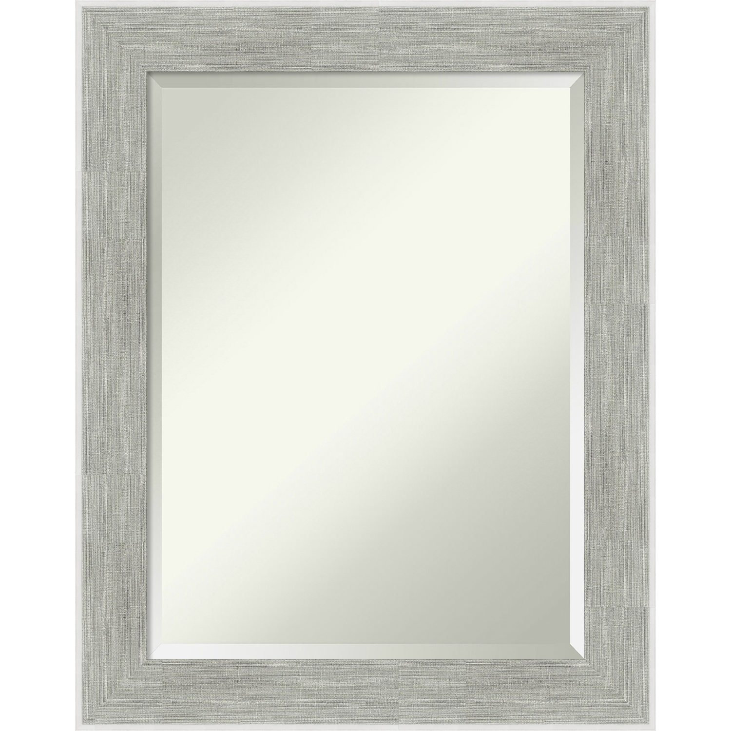 Glam Linen Grey Bathroom Vanity Wall Mirror, 23"x29" - Farmhouse ...