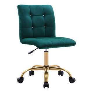 Rhinestone Square Tufted Desk Chair - Contemporary - Office Chairs - by ...