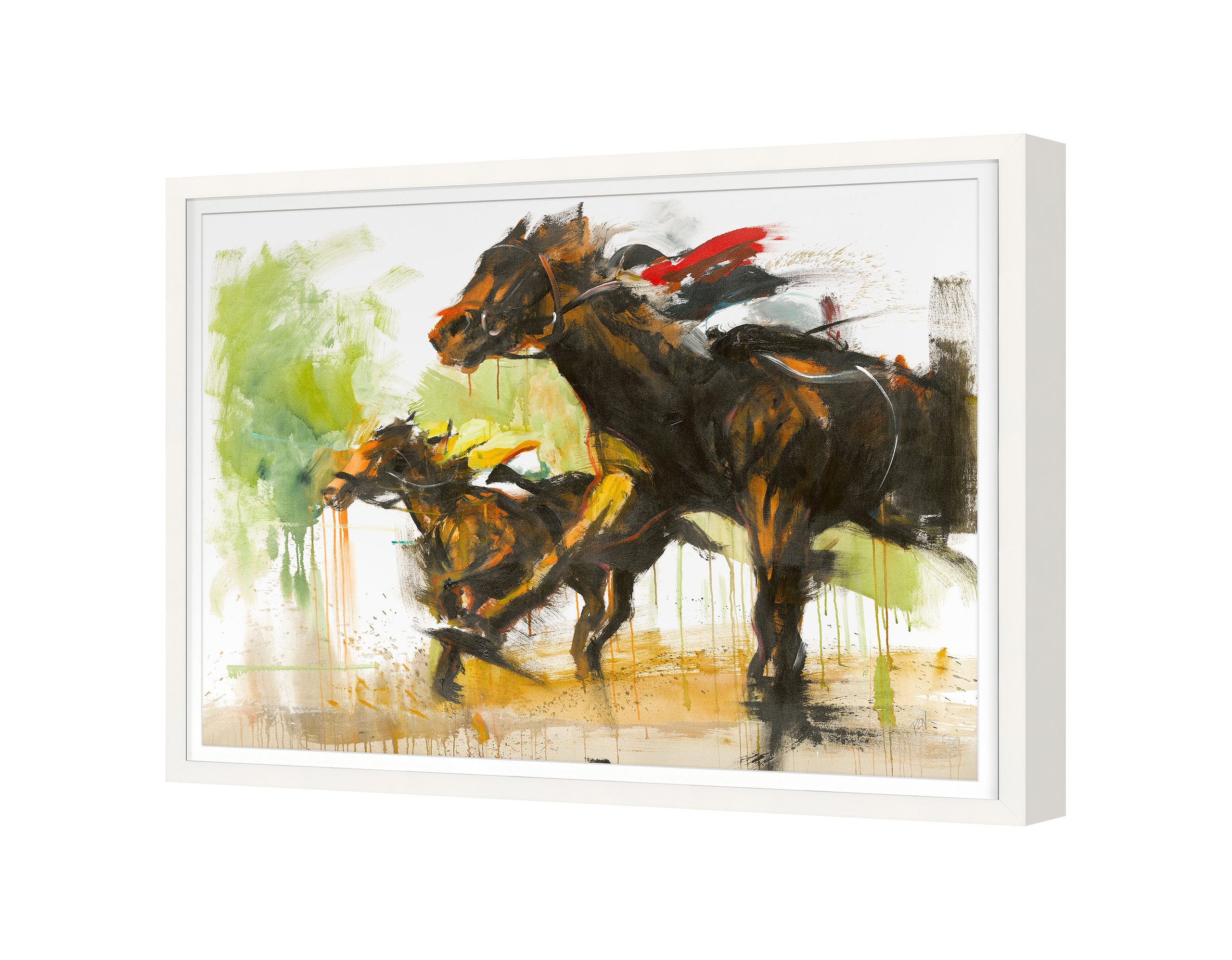 Off to the Races Fine Art Print, 34"x45" - Contemporary - Fine Art ...