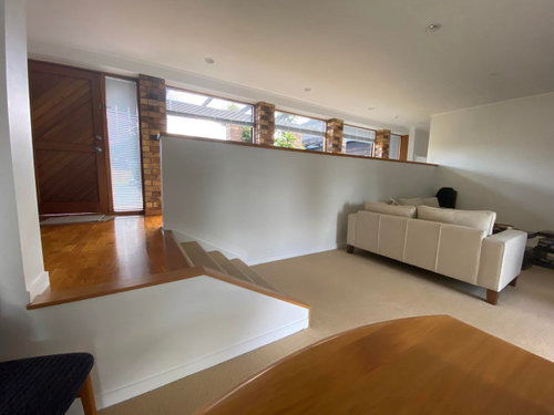 Sunken living room and dining room and railing help!!!