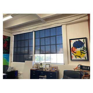 Office Studio with Sheer Window Shades by Master Blinds in Westwood ...