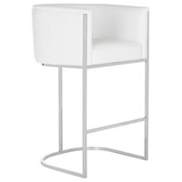 Safavieh Shiloh Leather Bar Stool, #N/A - Contemporary - Bar Stools And ...