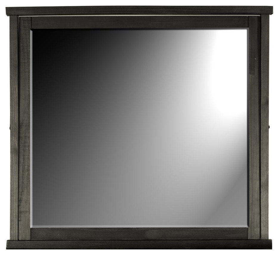 Charcoal Rustic Reflections Mirror, Belen Kox - Rustic - Wall Mirrors ...