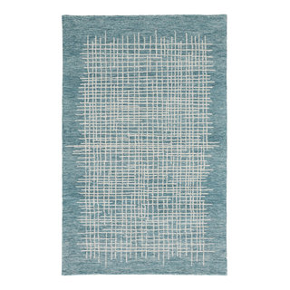 Feizy 8630FTEL Maddox Hand Tufted Teal / Teal Area Rugs, 8' x 10 ...