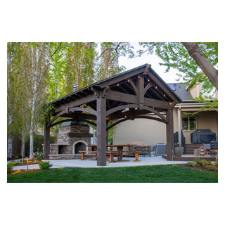 Entertainment Size | 3rd Gable Pavilion Kit and Deck - Terrasse en Bois ...