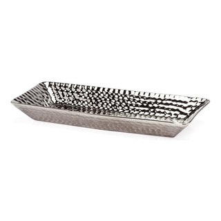 Torre and Tagus Hammered Ceramic Rectangle Long Platter, Small ...