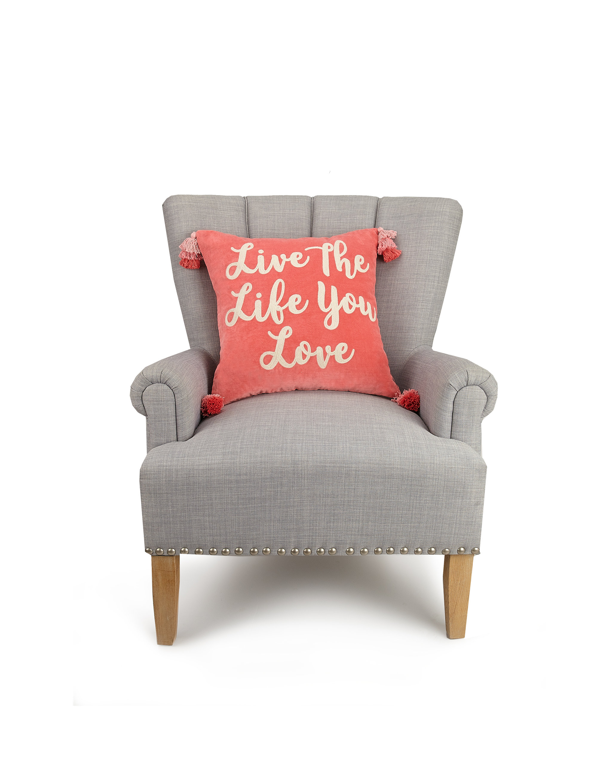 Live The Life You Love Embroidered Pillow - Contemporary - Decorative ...