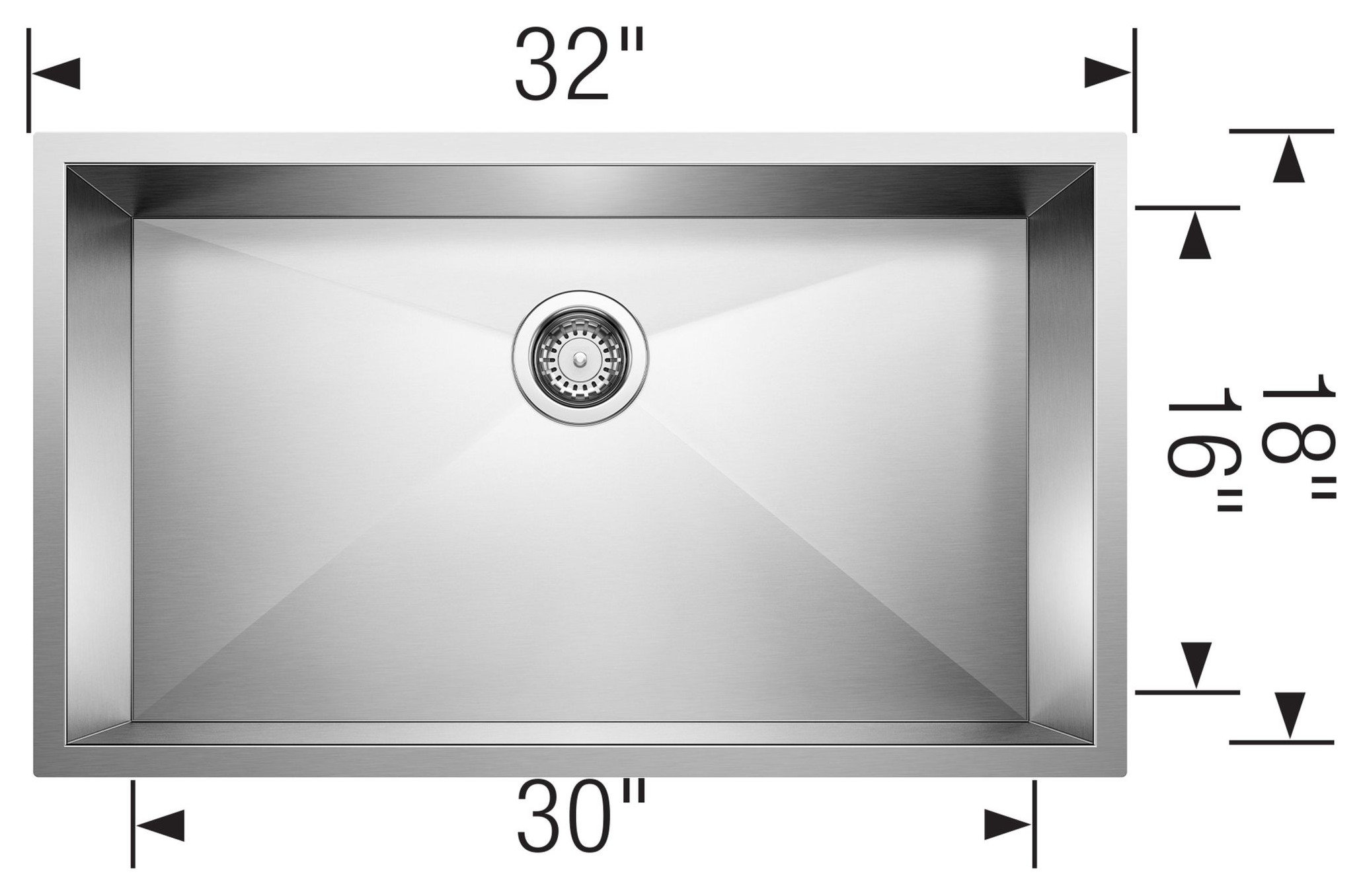 Blanco 515820 Precision 32" Undermount Single Basin Stainless - Contemporary - Kitchen Sinks ...