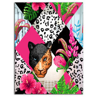 Designart Leopard 4 Midcentury Large Wall Mirror, 24x32 - Tropical ...