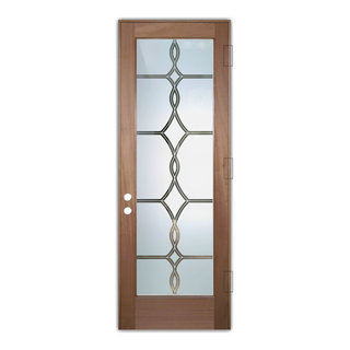 Front Doors - Diamond Beads Frosted Glass Design - 30" x 80 ...