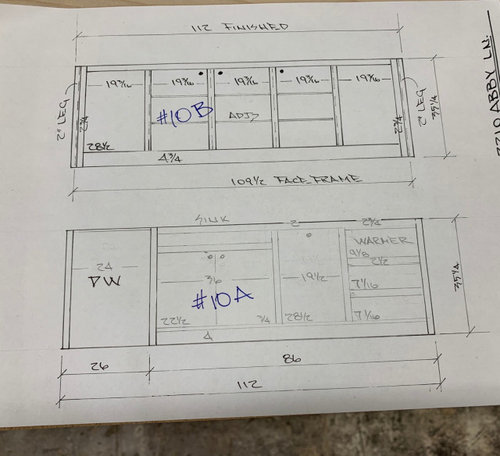 island planning - 14" knee space?