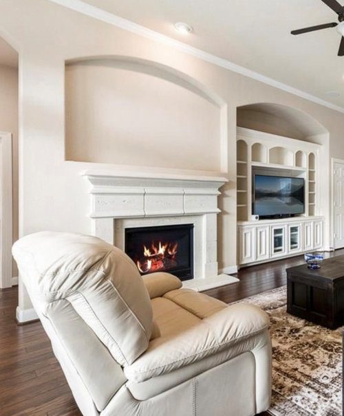 How should I decorate the arch above the fireplace? | Houzz Forum