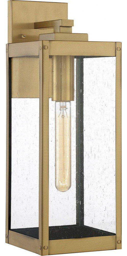 Outdoor Wall Lantern Transitional Steel in Earth Black Clear Beveled ...