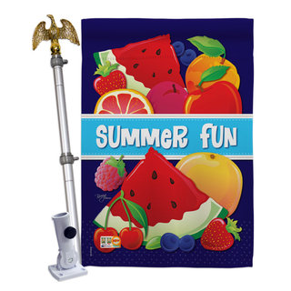 Summer Fun Summer Fun In The Sun House Flag Set - Modern - Flags And ...
