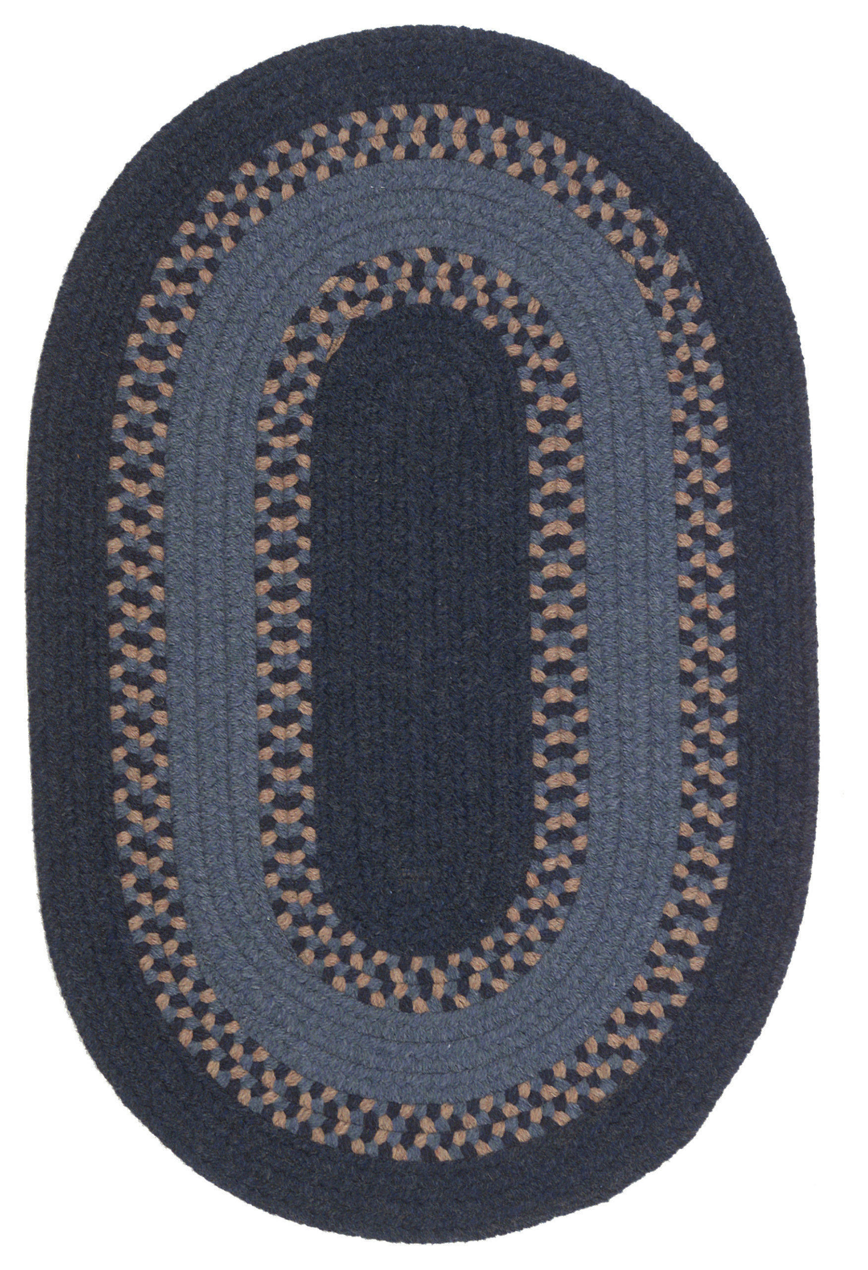 Colonial Mills Corsair Banded Oval Braided Rug, 6x9 - Farmhouse - Area ...