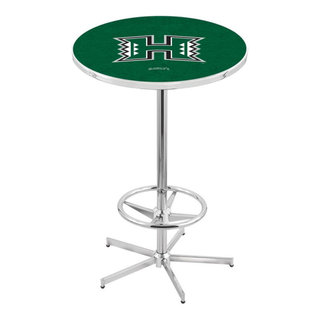 Holland L216 University of Hawaii 42x28" Pub Table - Chrome ...