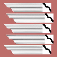 Cornice White Urethane Hopewell Simple Design 5 Pieces Totaling 480 ...