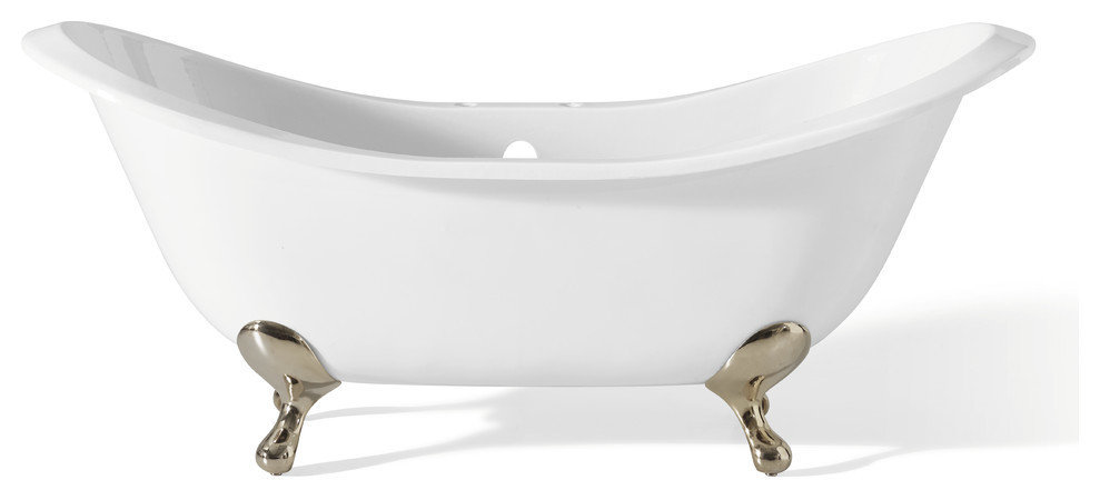 Cheviot Products Regency Cast Iron Bathtub With Faucet Holes ...