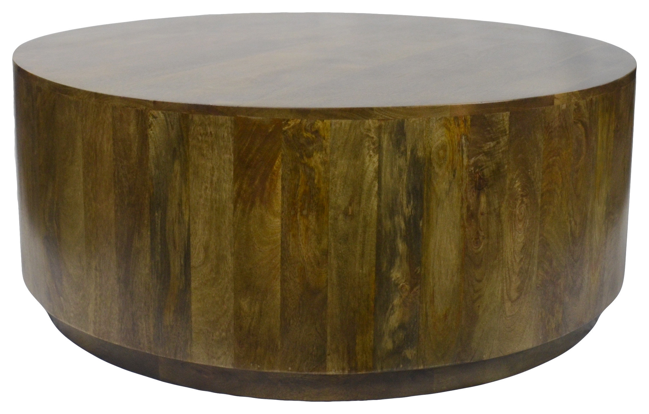 Tamia 42" Round Wooden Coffee Table, Elm - Rustic - Coffee Tables - by ...