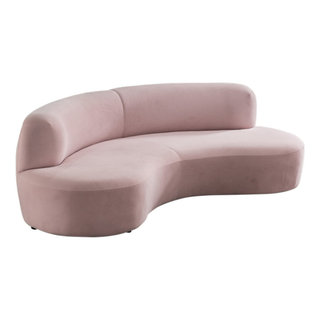 Monik Curved Sofa Pink - Contemporary - Sofas - by Modon | Houzz