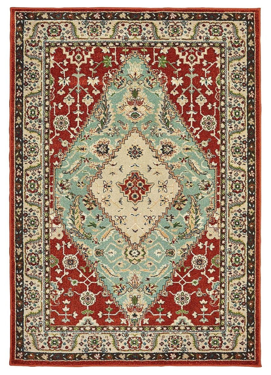 Oriental Weavers Dawson Collection Rust/ Blue Oriental Indoor Area Rug ...