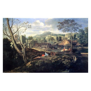 Nicolas Poussin Ideal Landscape Canvas Print - Traditional - Prints And ...