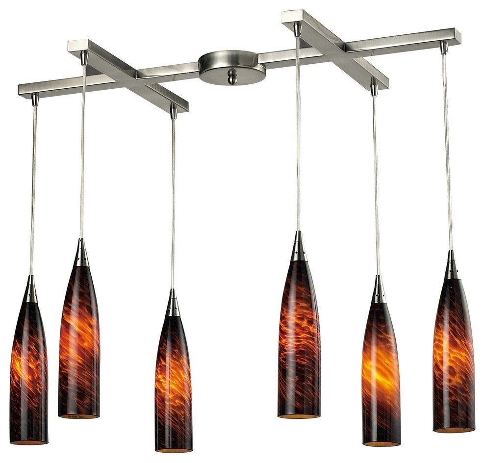 Elk Lighting 501-6ES Lungo 6-Light Pendant Light - Contemporary ...