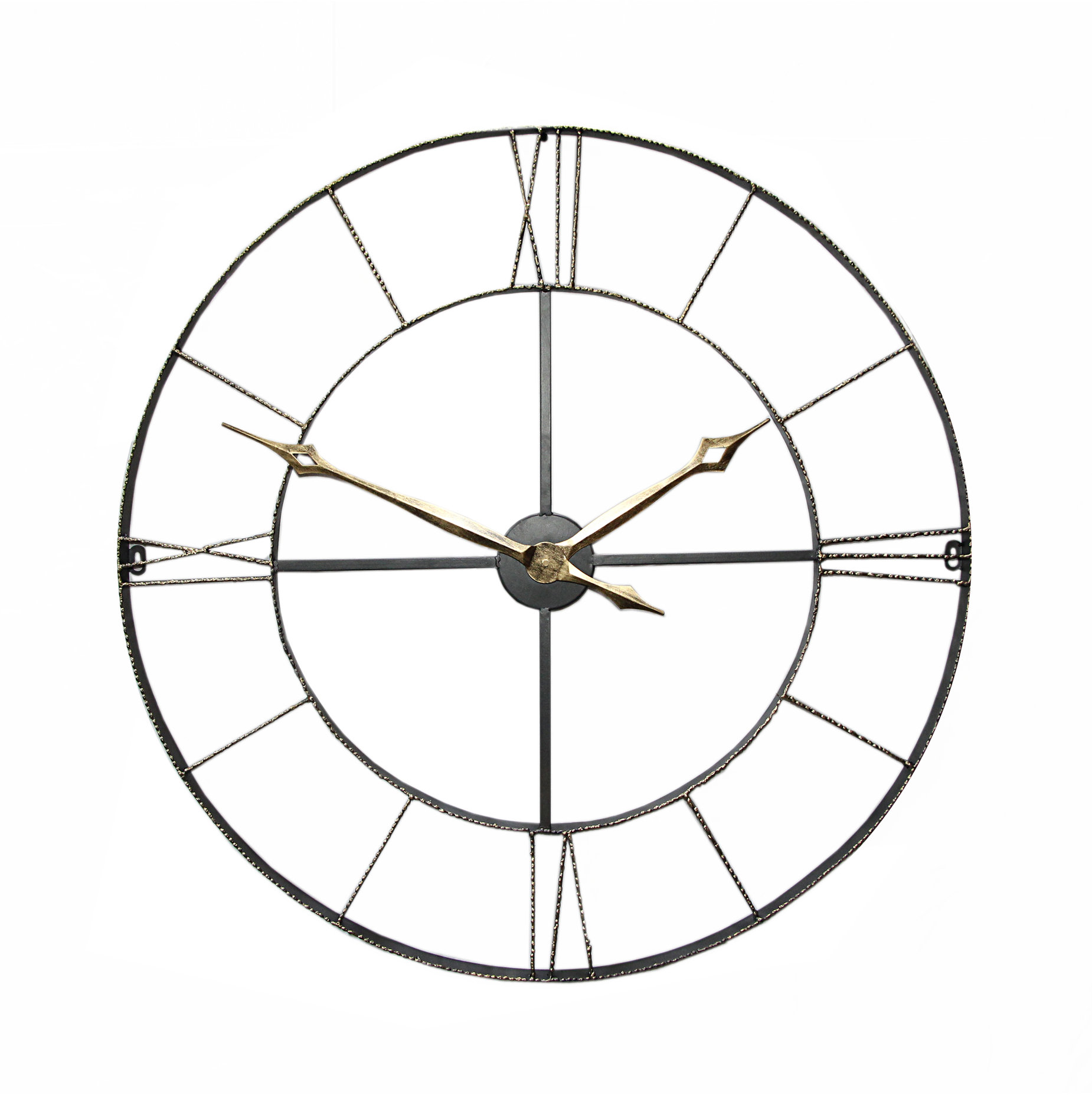 Round Wrought Iron Antique Wall Clock - Industrial - Wall Clocks - by ...