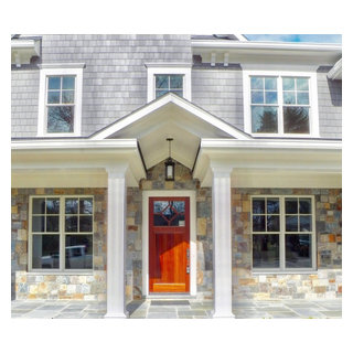 Bayside Natural Stone Veneer Colonial Style Exterior - Traditional ...