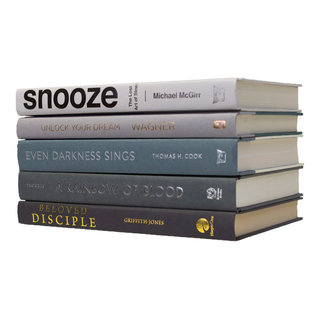 Modern Granite Ombre Book Stack, 5-Piece Set - Traditional - Books - by ...