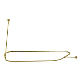 Kingston Brass Rectangular Shower Curtain Rod - Shower Curtain Rods ...