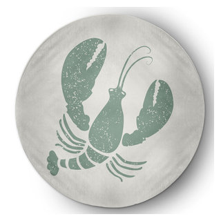 Lobster Nautical Chenille Rug, 5' Round - Beach Style - Area Rugs - by ...