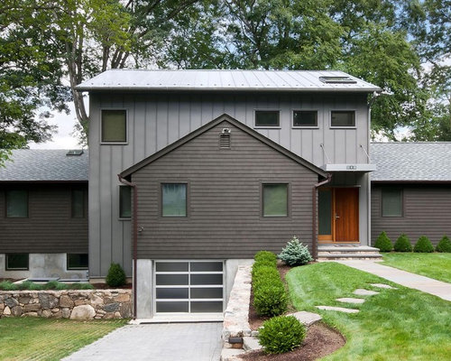 Charcoal Gray Metal Barn Siding | Houzz